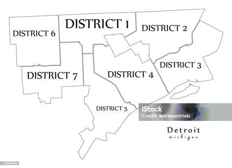 현대 도시 지도지구 및 제목 개요 지도 함께 미국 디트로이트 미시간 시티 도시에 대한 스톡 벡터 아트 및 기타 이미지 도시 디트로이트 미시간 지도 Istock