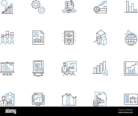 Charts And Diagrams Outline Icons Collection Charts Diagrams Graphs