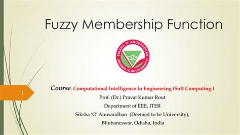 Fuzzy Membership Function Pdf
