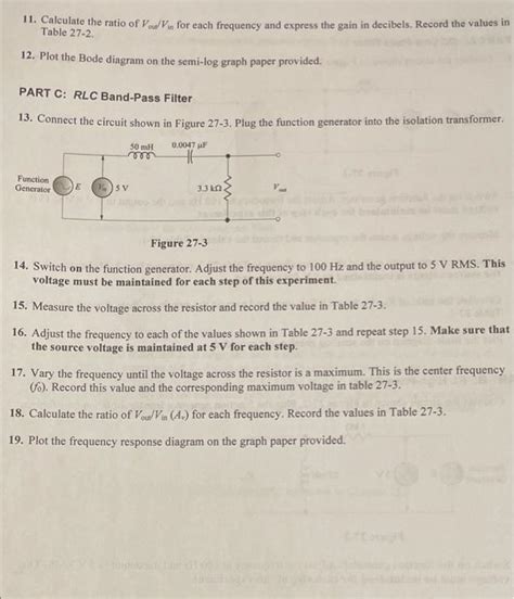 Solved PART A RC Low Pass Filter Connect The Circuit Chegg