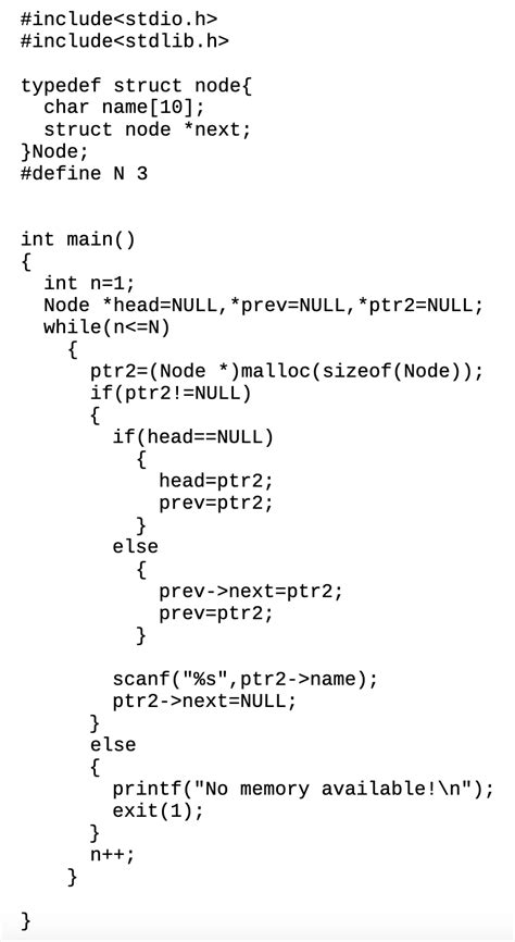 Solved Add Print Function To The CreateLinkedList C Chegg