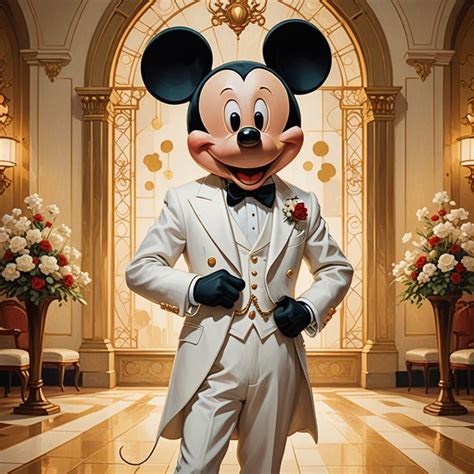 Mickey Mouse Elegant Mickey Mouse In Tuxedo Attire
