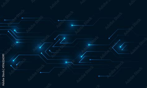 Dark Blue Circuit Board Technology Background Vector Graphic Design Stock Vector Adobe Stock
