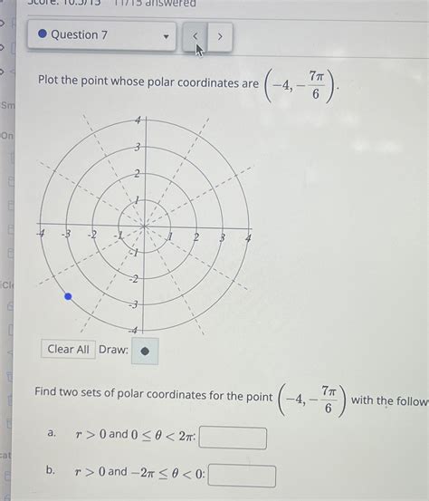 solved question 7plot the point whose polar coordinates are