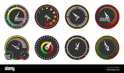 Speedometer Dashboard Interface Indicator Flat Set Speed Transport Measurement Traffic Load