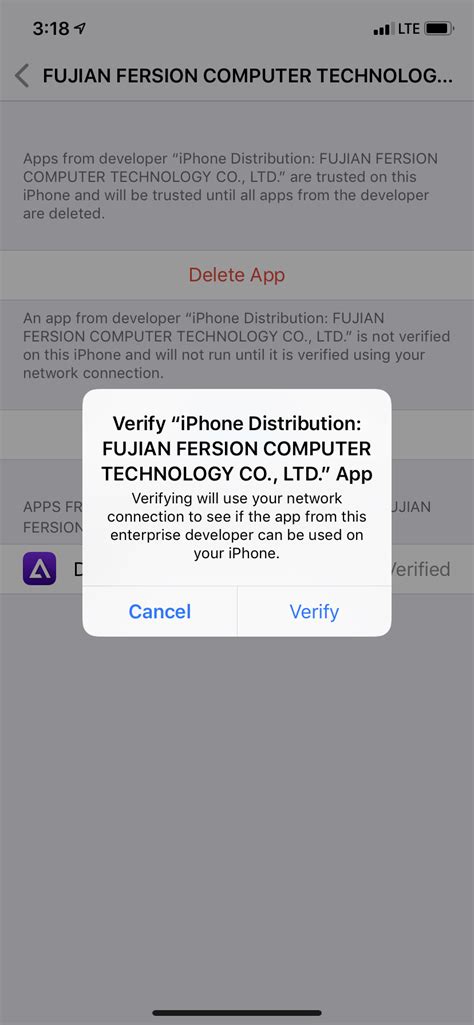 Applications Enterprise App On Ios 12 Wont Verify Ask Different