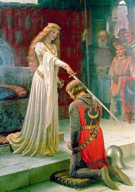 Queen Guinevere Knighting Sir Lancelot Sujets De Peinture Art Historique Les Beaux Arts