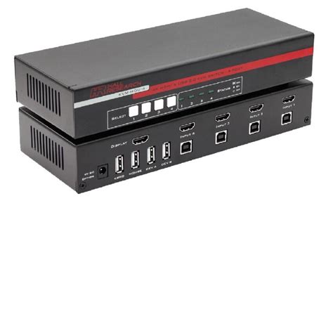 hall technologies kvm hdu 4 4 port hdmi kvm switch with usb 2 0 and 4k video support