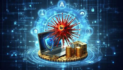 Computer Virus Concept With Malware And Security Imagery Stock Illustration Illustration Of