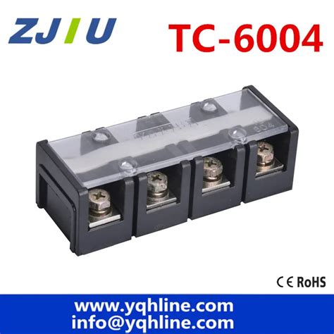 Large Current 600v 600a Double Rows 4p 4 Positions Covered Barrier Screw Terminal Block Copper