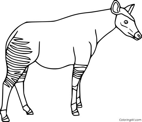 Okapi Page Coloring Pages