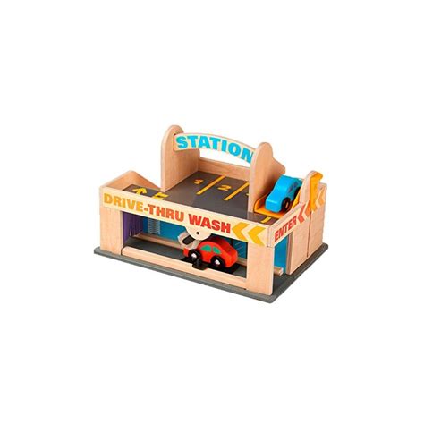 Melissa And Doug Service Station Parking Garage With 2 Wooden Cars And Drive