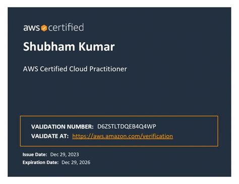 Shubham Kumar On Linkedin Aws Cloudpractitioner Certificationsuccess Professionalgrowth…