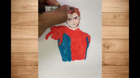 How To Draw Tom Holland Spider Man Animated Version Youtube