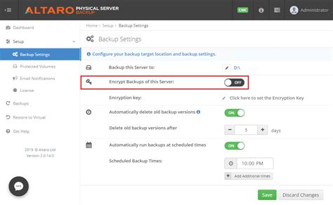 How Can I Set The Master Encryption Key In Altaro Physical Server Backup Hornetsecurity