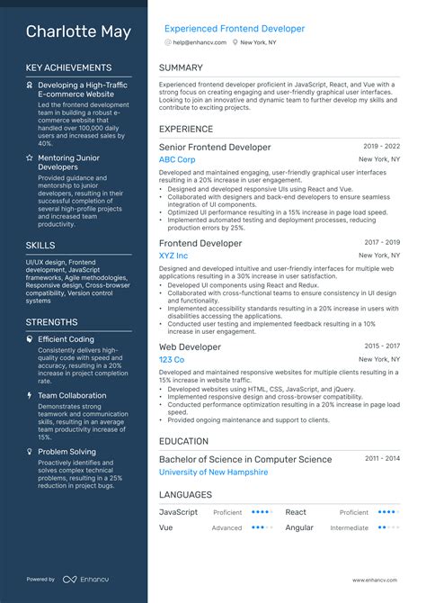 10 javascript developer resume examples and guide for 2025
