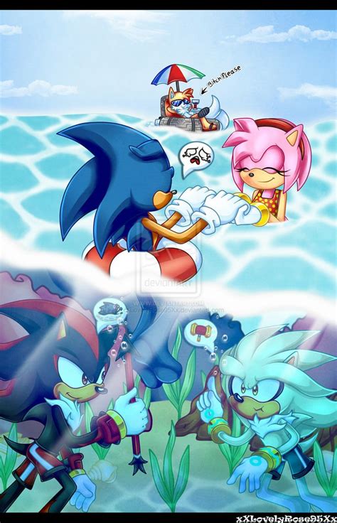 Sonic Amy Shadow Siler And Tails Poor Sonic Милые рисунки Рисунки