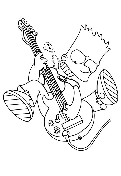 Gun Coloring Pages Bart Simpson Coloring Pages