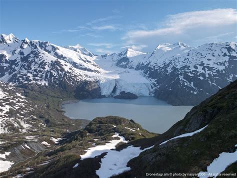 Portage Glacier And Lake In Alaska Usa Drone Photo Drone Photography