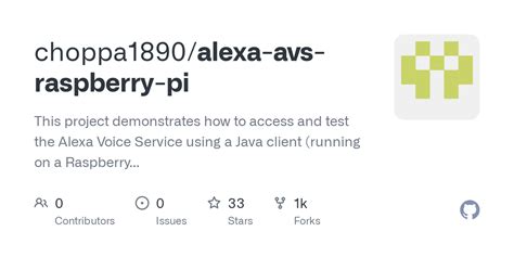 GitHub Choppa Alexa Avs Raspberry Pi This Project Demonstrates How To Access And Test The