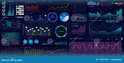 Colorful Infographic Elements Stock Vector Illustration Of Blue Growth 129327364