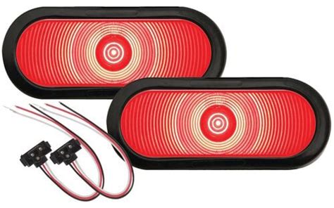 Optronics One Led 6 Red Oval Sealed Lights