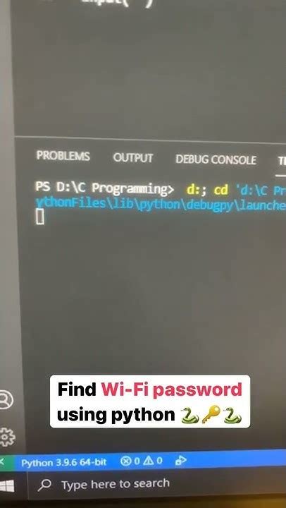 Find Wifi Passwords Using Python Hack Pythonprogramming Pythontricks Wifihacking Youtube