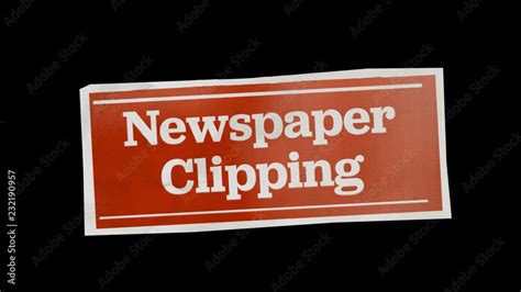 Newspaper Clipping Title Stock Template Adobe Stock