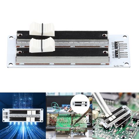 Husxh Double Row Sliding Linear Potentiometer Module K Linear Sliding Resistance Analog Sensor