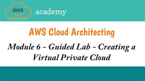 module 6 guided lab creating a virtual private cloud aws academy