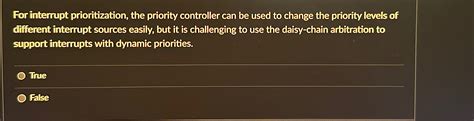 Solved For Interrupt Prioritization The Priority Controller