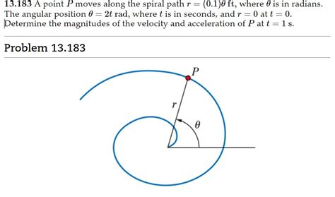 13 183 ﻿a Point P ﻿moves Along The Spiral Path