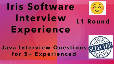 Core Java Java 8 Spring Boot Microservice Interview Questions Iris Software Real L1