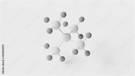Neopentane Molecule 3d Molecular Structure Ball And Stick Model Structural Chemical Formula 2