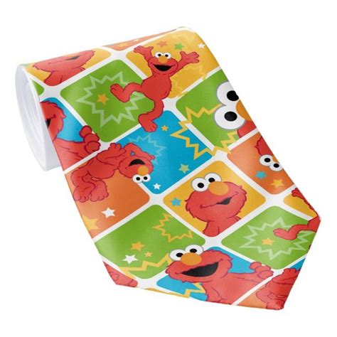 Colorful Elmo Grid Pattern Neck Tie Zazzle Elmo Pattern Display Cards