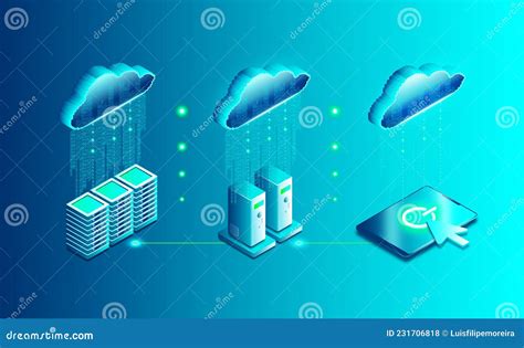 Cloud Computing Infrastructure IaaS PaaS SaaS Stock Illustration Illustration Of