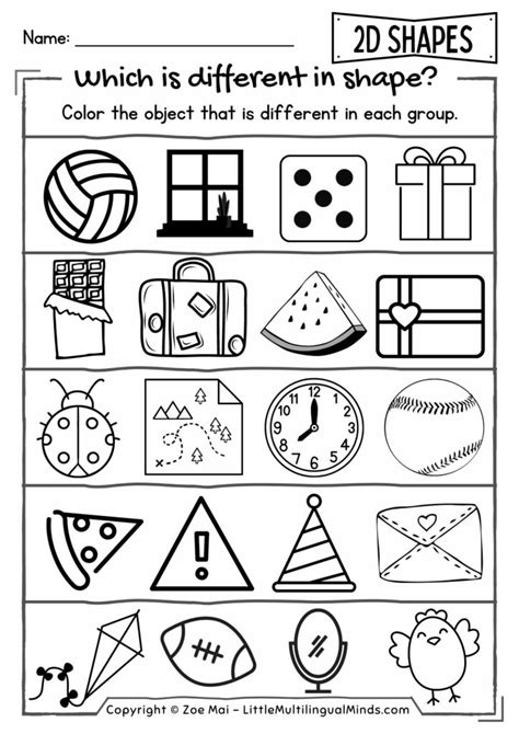 2d And 3d Shapes Sort And Identify Activities Worksheets Pre K