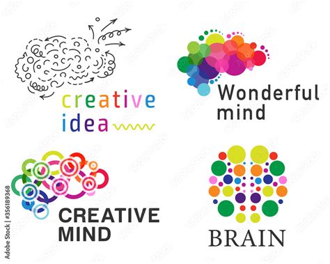 Set Of Colorful Vector Illustrations With A Stylized Image Of The Human