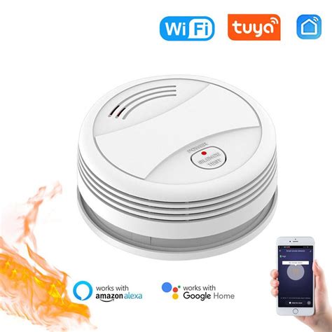 Умный детектор дыма с датчиком Wifi Tuya Zigbee с сигнализацией 80 дБ пожарный дым умный дом
