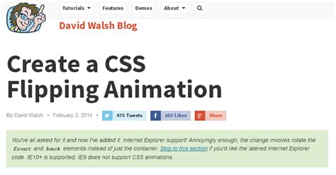 Css Flip Animation Css Creating A Blog Flipping