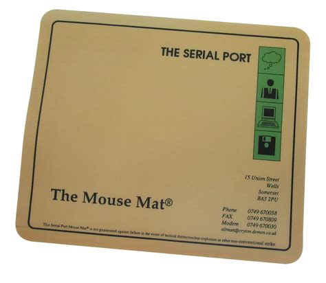 The Serial Port Mouse Mat Promotional Item Computing History