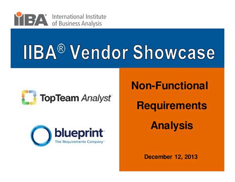 non functional requirements analysis template