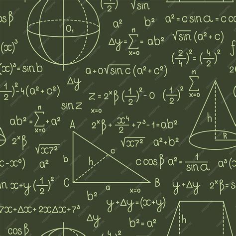 Premium Vector Formula Pattern Math Or Geometry Formulas With Letters