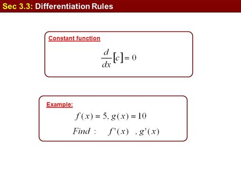 Constant Function Examples