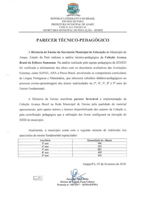 Modelo De Carta Parecer