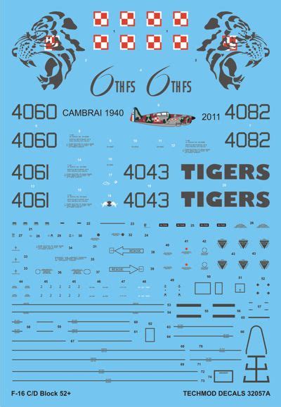 Techmod 32057 General Dynamics F16c D Block 52 Polish Air Force