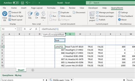 Create Excel Functions QueryStorm
