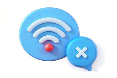 Premium Photo 3d Wireless Or Wifi Illustration On Speech Bubble Bad Connection Concept Lost