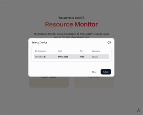 Resource Monitor Developer Guide Webos Tv Developer