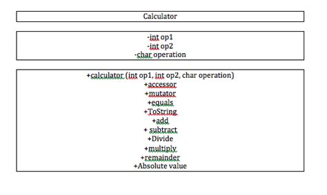 Solved I Need To Create A Calculator Class That Reads From A